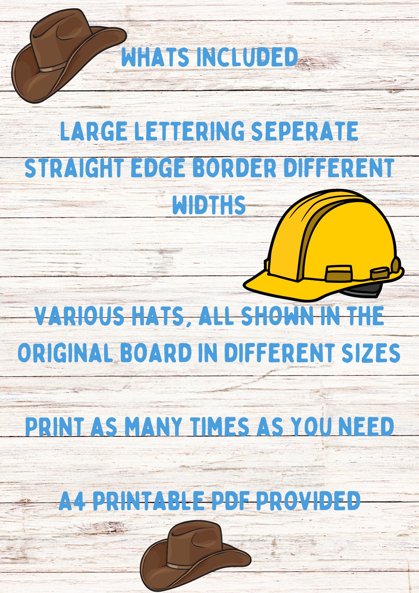 Fathers Day Bulletin Board Printable, June Bulletin Board, Hats off to ...