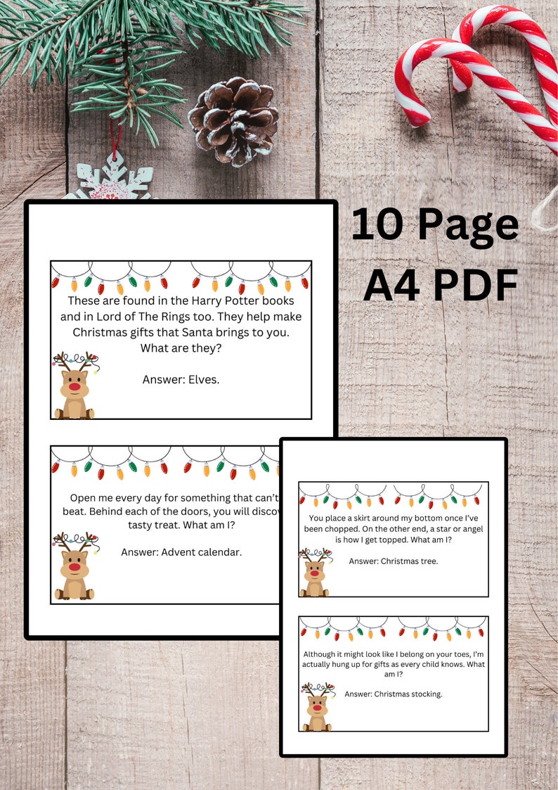 Christmas Riddles for Kids, 20 Printable Riddles, Christmas Trivia for ...