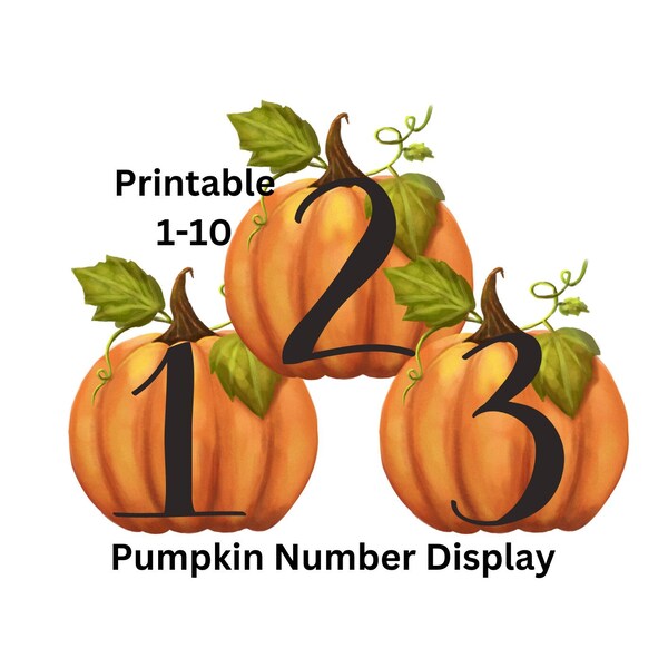 Pumpkin Table Number - Etsy