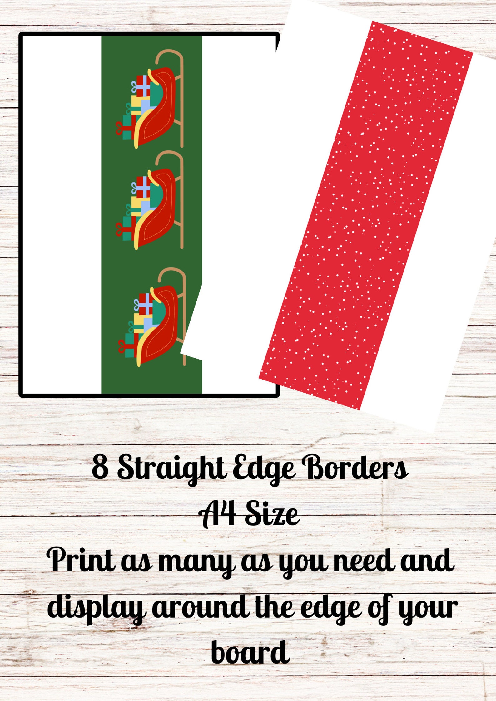 Christmas Bulletin Board Borders, 18 Printable Borders, Holiday ...