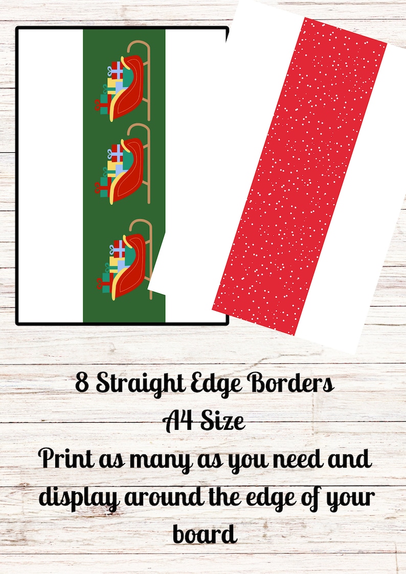 Christmas Bulletin Board Borders, 18 Printable Borders, Holiday ...