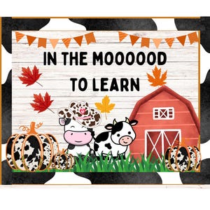 Cow Print Fall Bulletin Board: Farmhouse Classroom Decor (A4 Printable ...