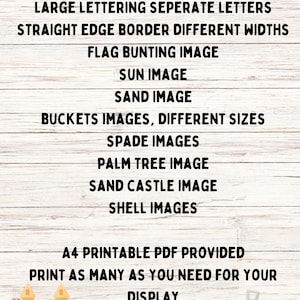 Summer Bucket List Bulletin Board Printable, Beach Bulletin Board, End ...