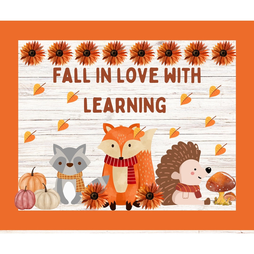 Fall Bulletin Board Printable, Fall Animals Bulletin Board, Fall ...