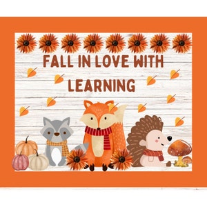 Fall Woodland Animals Bulletin Board Printable: Classroom Decor (A4 PDF ...