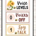 Voice Levels Bulletin Board Printable, Back to School Classroom Decor ...