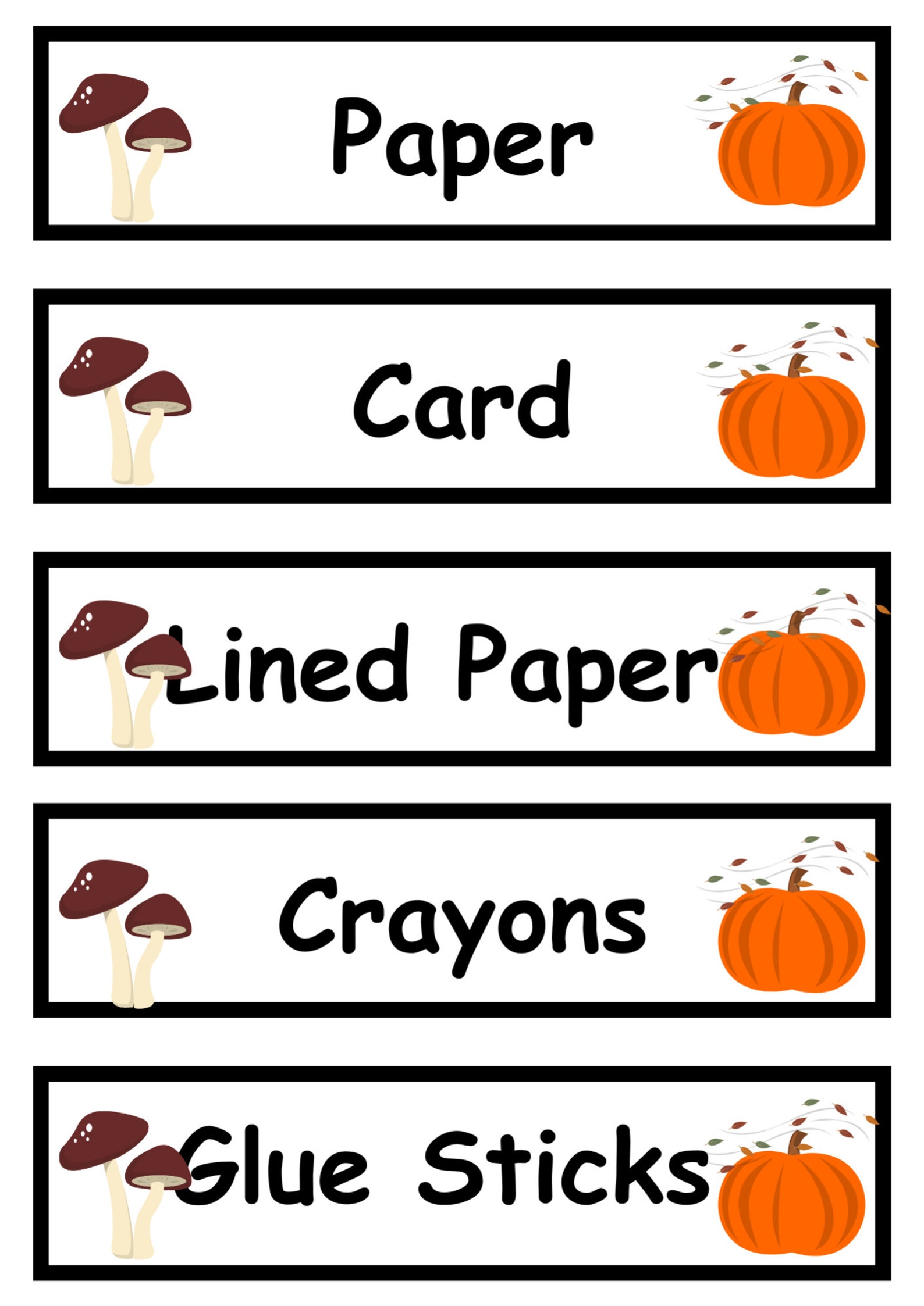 Teacher Trolley Labels, Fall Decor, Fall Theme, Printable Labels ...