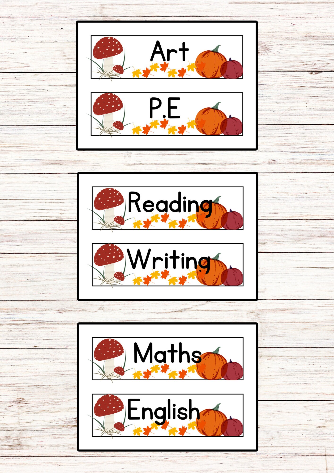 School Schedule Visual Timetable Bulletin Boards, 14 Printable Cards ...