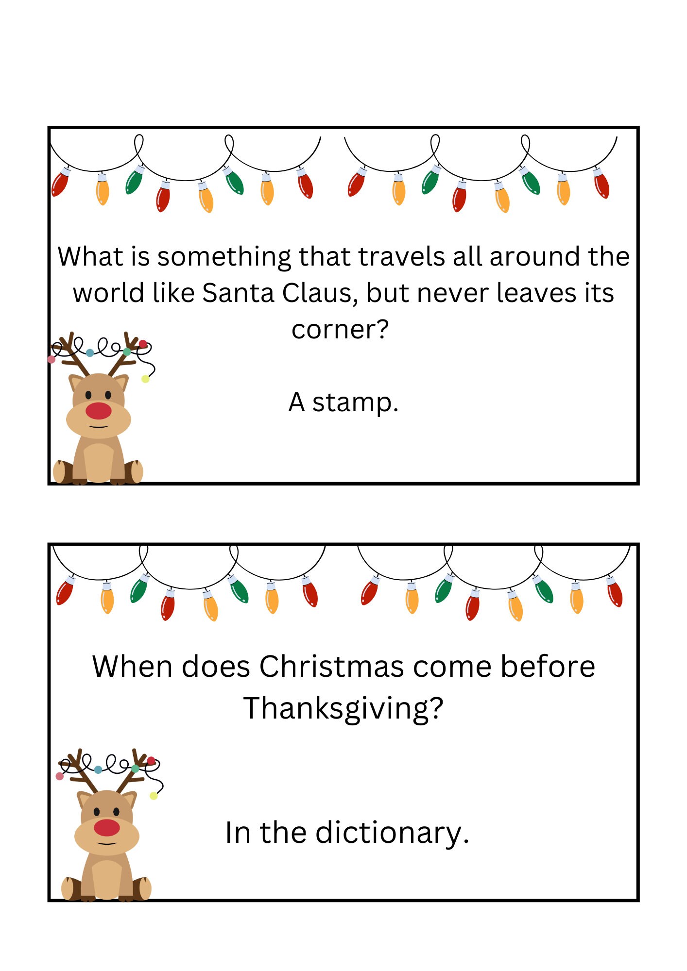 Christmas Riddles Printable, Christmas Party Game, 40 Christmas Riddles ...