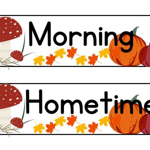 School Schedule Visual Timetable Bulletin Boards, 14 Printable Cards ...