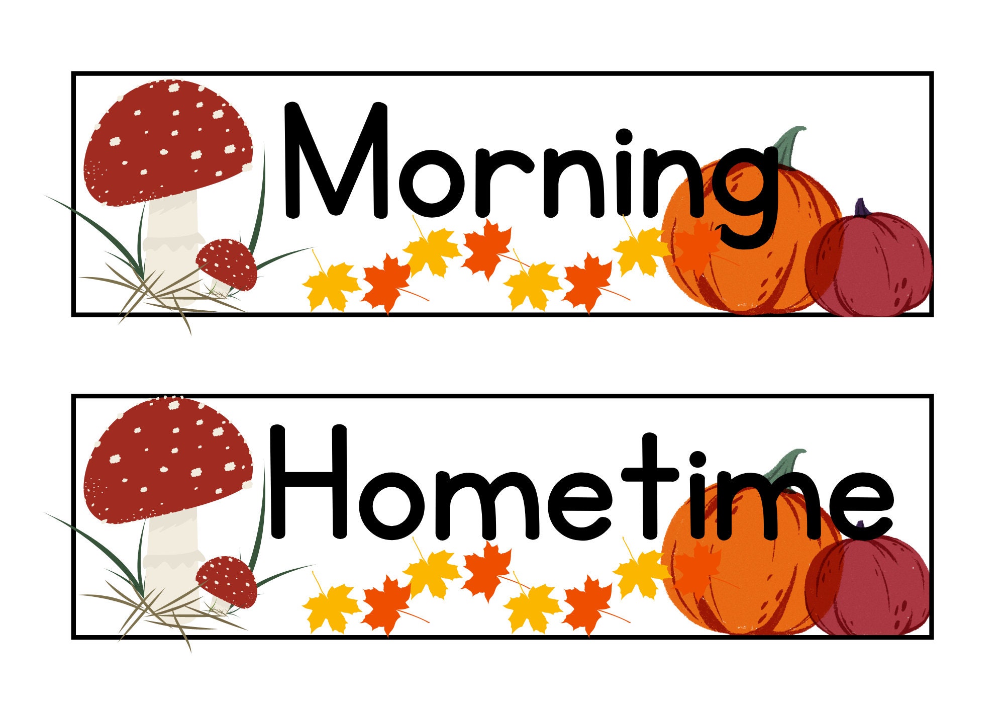 School Schedule Visual Timetable Bulletin Boards, 14 Printable Cards ...