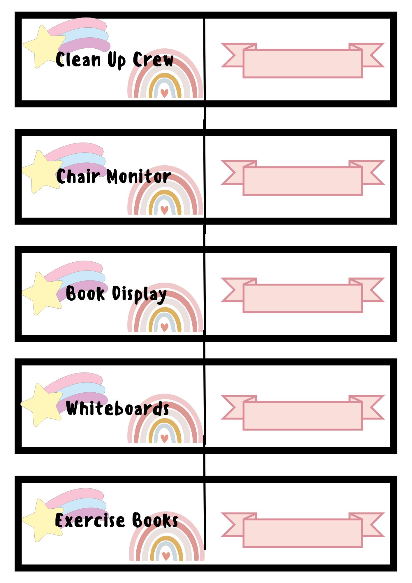 Classroom Jobs Printable, Kids Classroom Chore Chart, Classroom Helpers ...