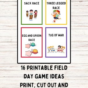 Field Day Games Printable, Field Day Games Ideas, Field Day Printable ...