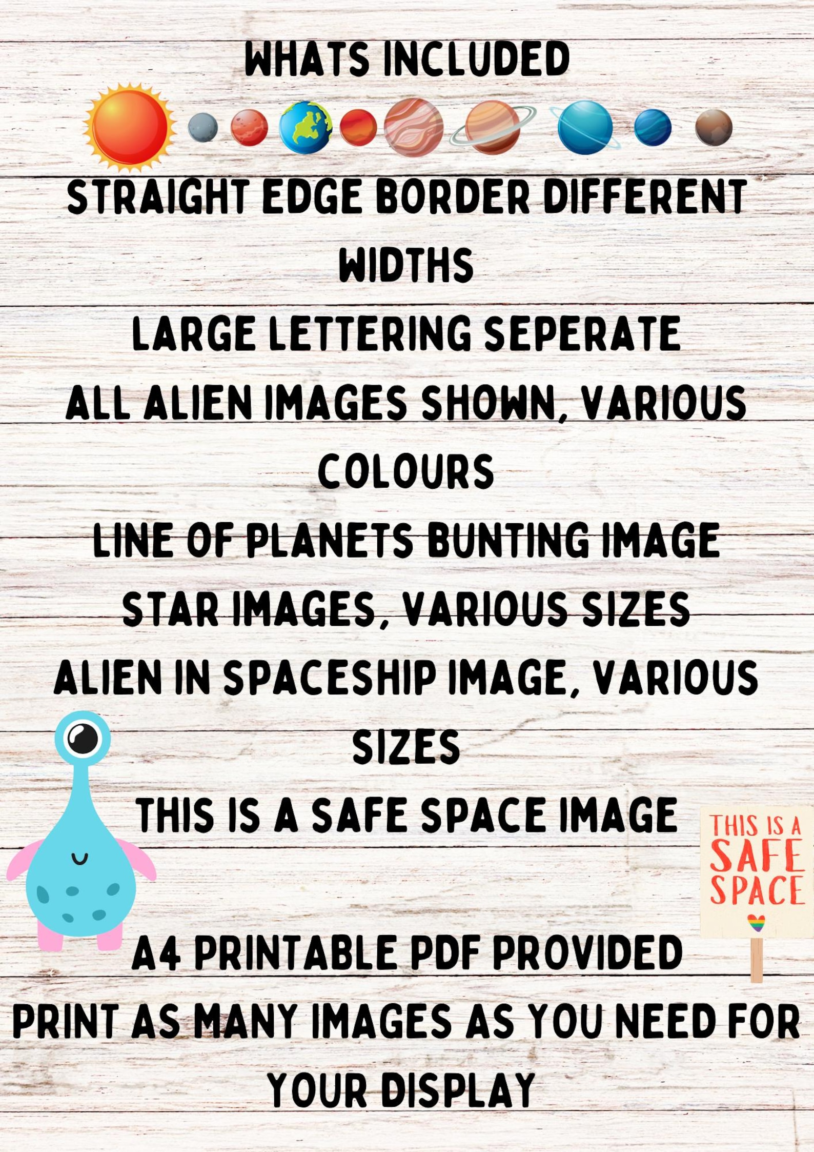 Alien Bulletin Board Printable, Space Bulletin Board, Outer Space ...