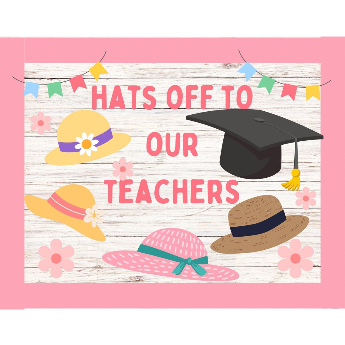 Teacher Appreciation Bulletin Board Printable, Personalised Teacher ...