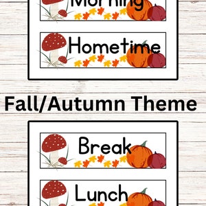 School Schedule Visual Timetable Bulletin Boards, 14 Printable Cards ...