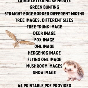 Woodland Winter Animals Bulletin Board Printable (A4 PDF) - Etsy
