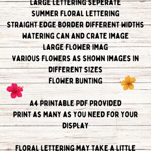 Summer Flower Bulletin Board Printable: Christian Growth Mindset (A4 ...