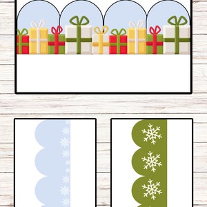 Christmas Bulletin Board Borders, 18 Printable Borders, Holiday ...