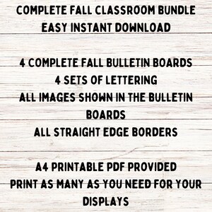 Fall Bulletin Board Printable Bundle: Classroom Decor (PDF) - Etsy