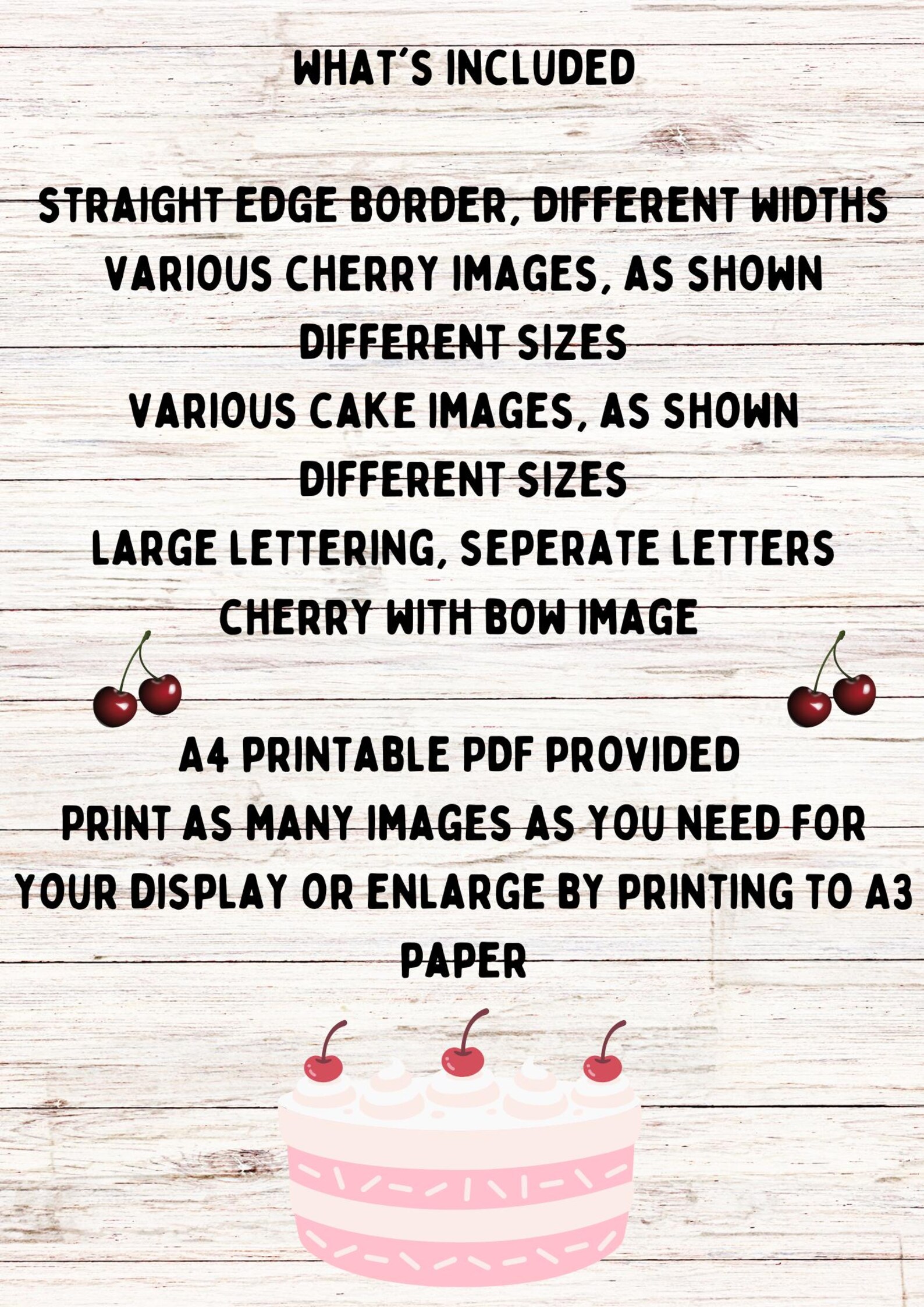 Cherry Cake Classroom Bulletin Board Printable (A4 PDF) - Etsy