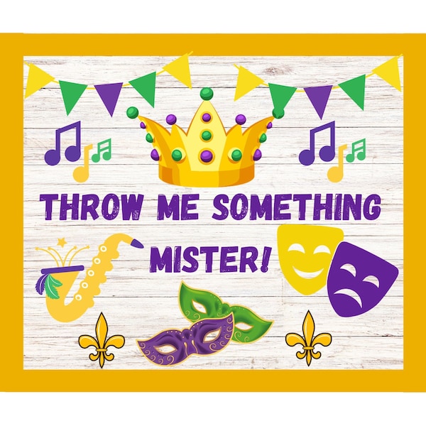 Mardi Gras Bulletin Board - Etsy