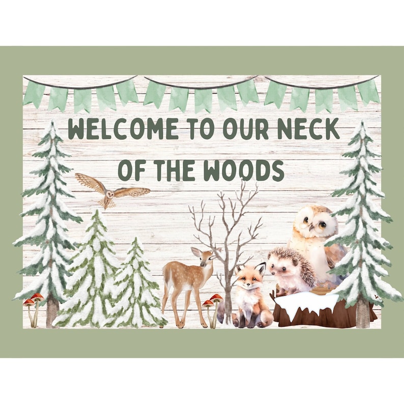 Woodland Winter Animals Bulletin Board Printable (A4 PDF) - Etsy