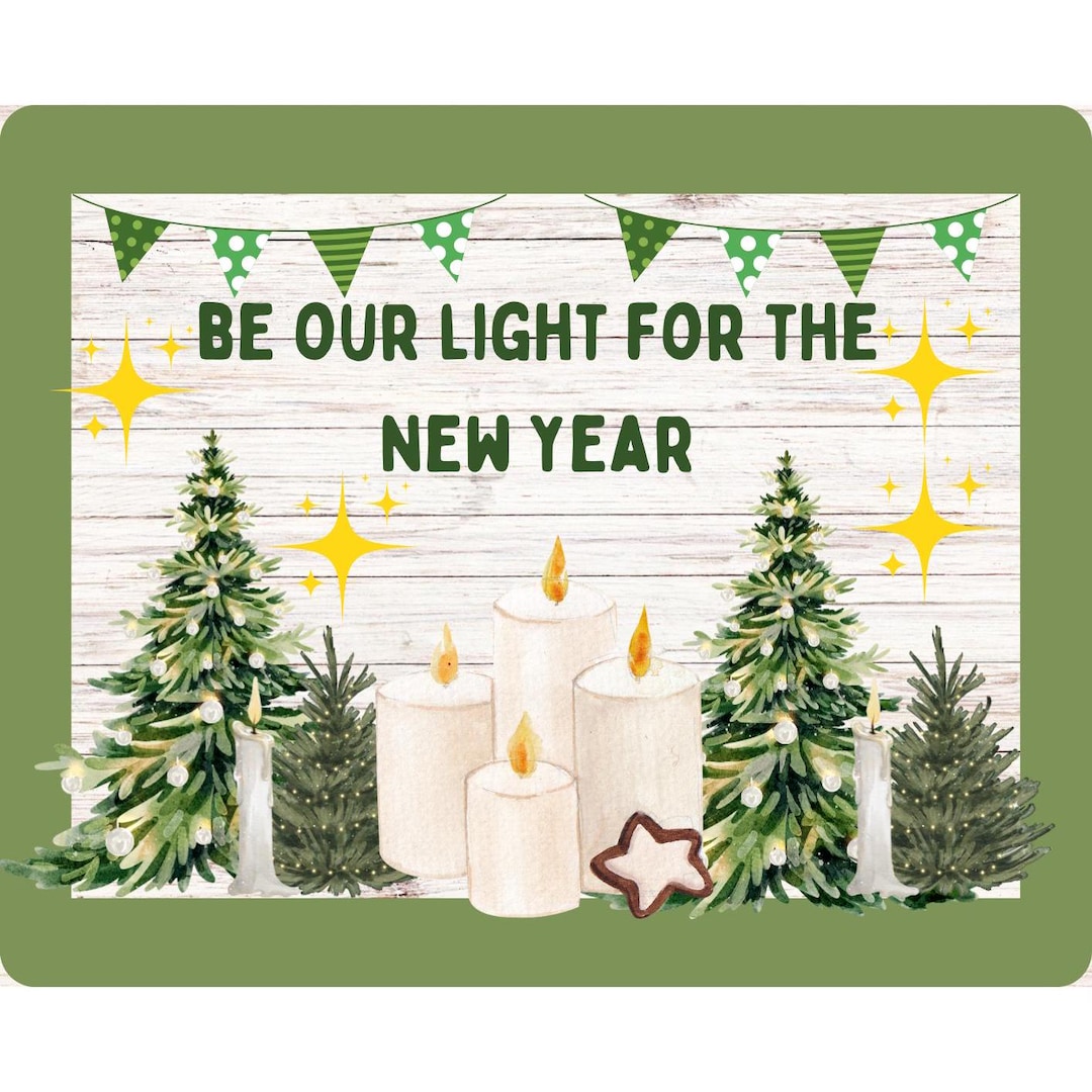 Christian New Year Bulletin Board Printable, Bible Quote Bulletin Board ...