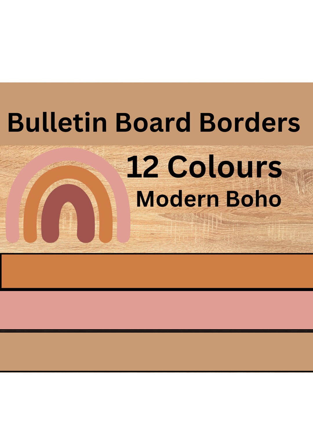 Bulletin Board Boarders Bundle, Modern Boho Classroom Decor, 12 ...