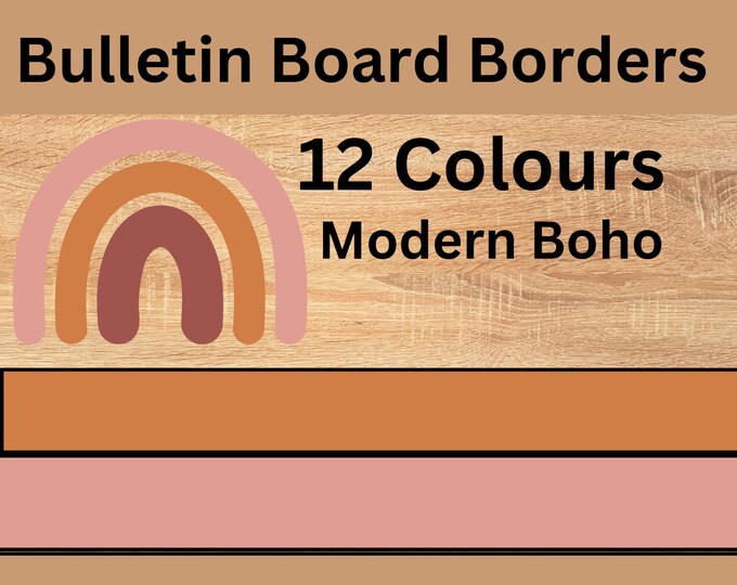 BULLETIN BOARD BORDERS - Boho Rainbow Collection | Classroom Bulletin ...