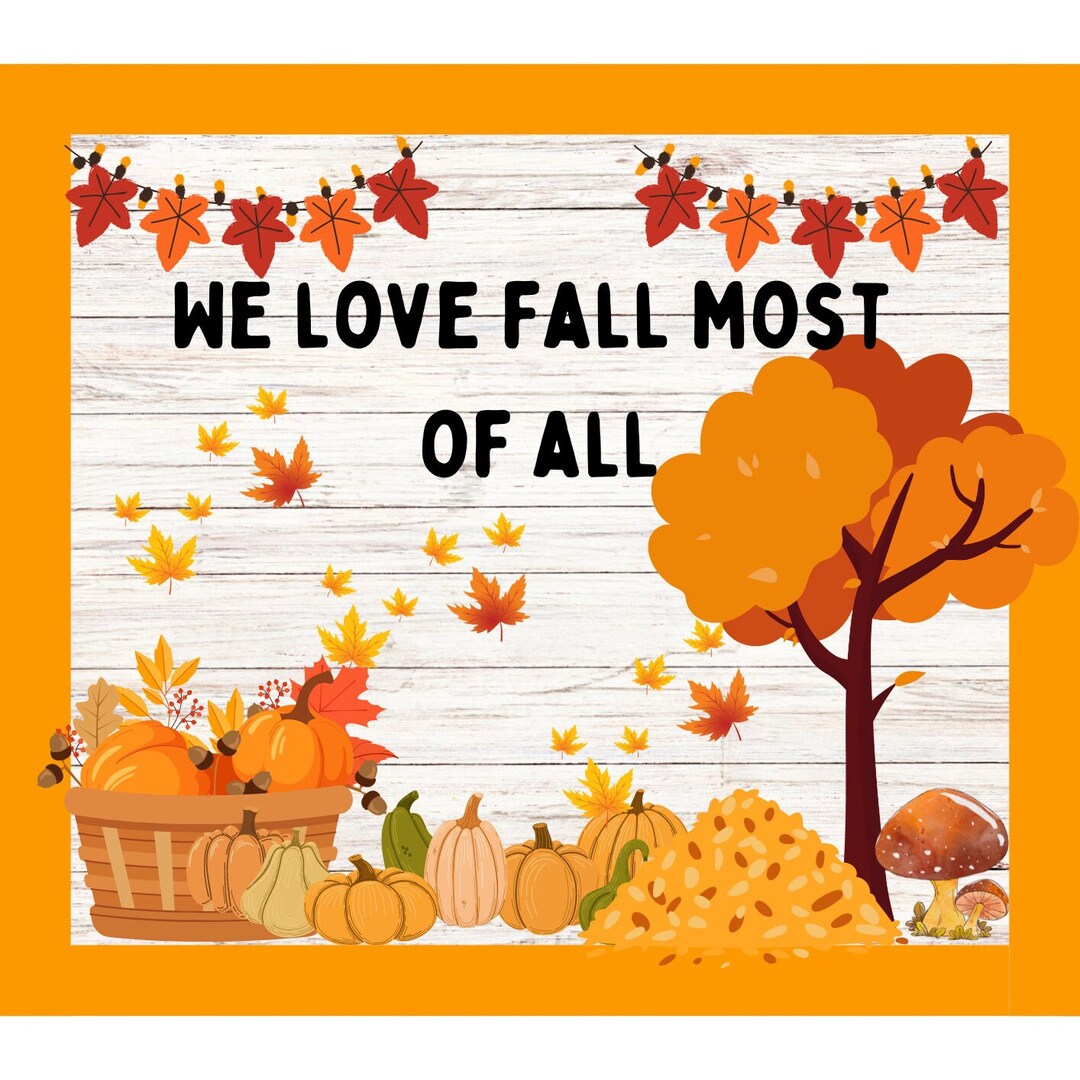 Fall Bulletin Board Printable, Pumpkin Bulletin Board, Pumpkin Patch ...