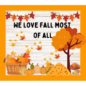 Fall Bulletin Board Printable, Pumpkin Bulletin Board, Pumpkin Patch ...