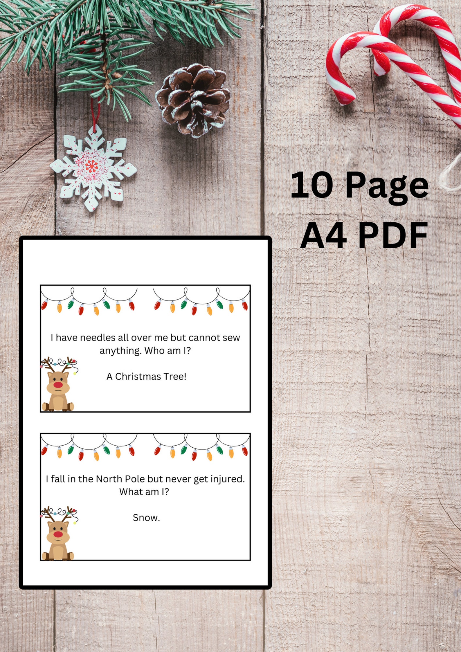 Christmas Riddles Game: 40 Printable Holiday Brain Teasers (PDF) - Etsy