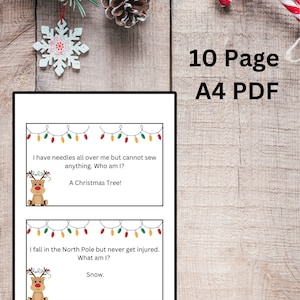 Christmas Riddles Printable, Christmas Party Game, 40 Christmas Riddles ...