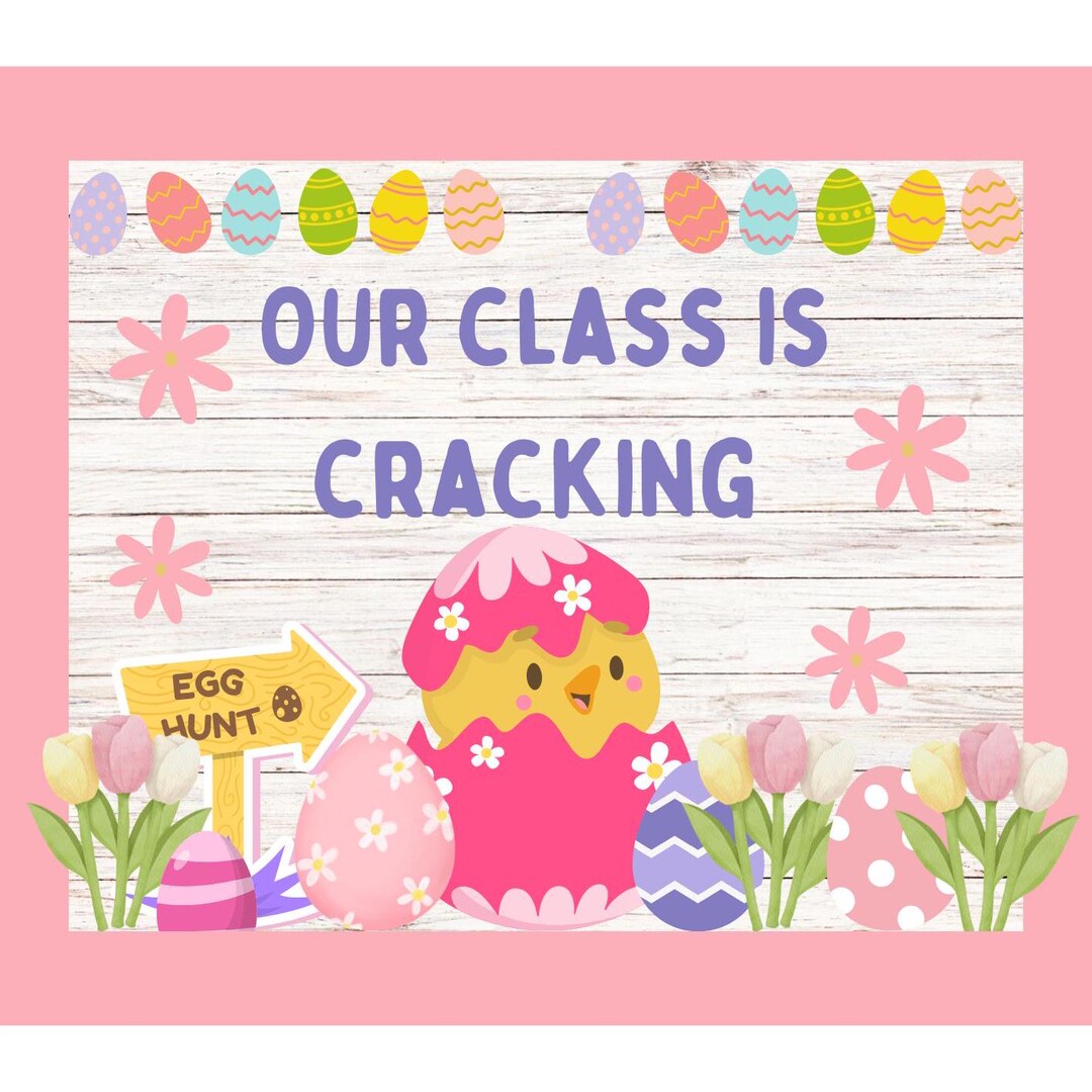 Easter Chick Bulletin Board Printable: Funny Classroom Decor (PDF) - Etsy
