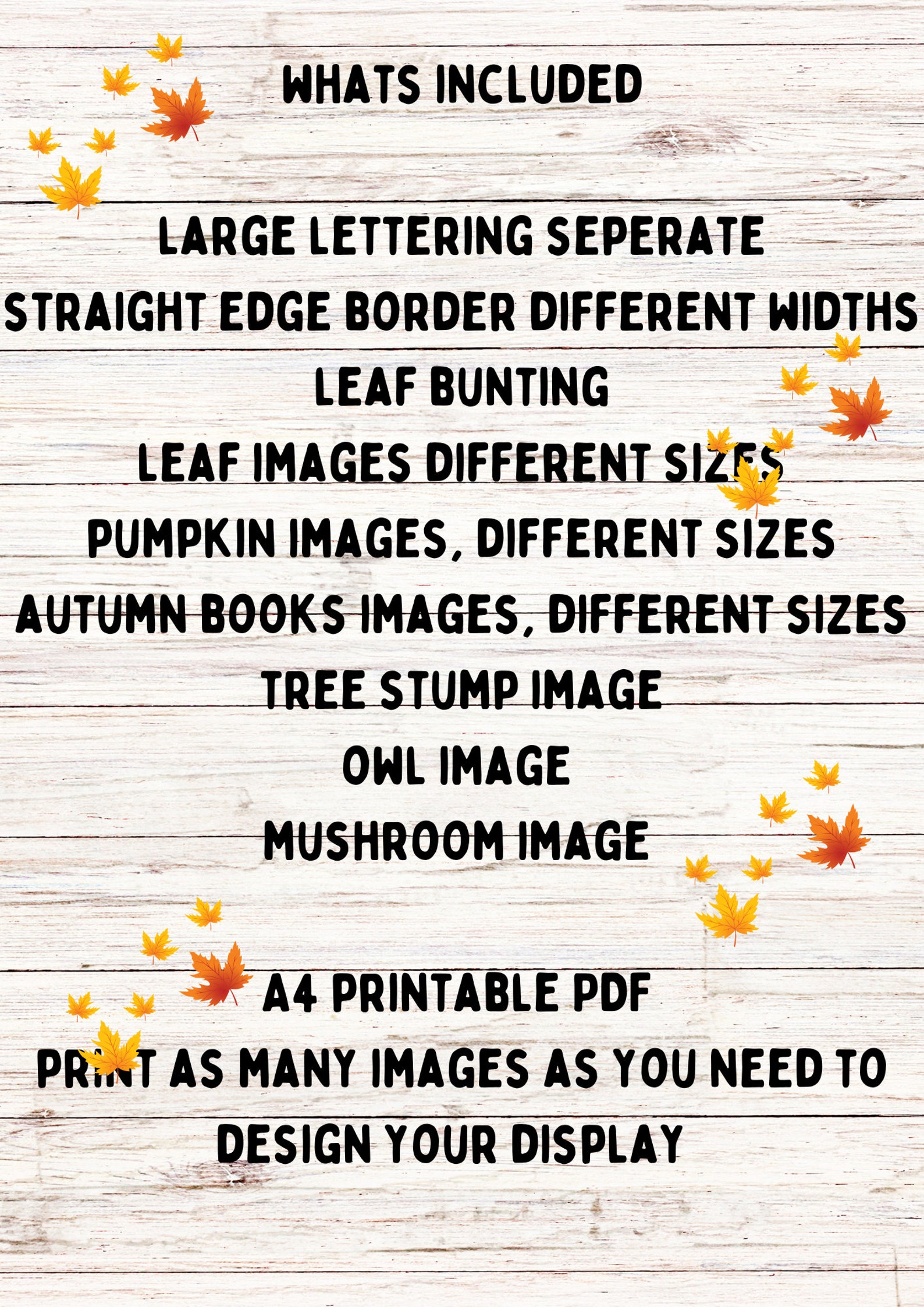 Fall Owl Bulletin Board Printable: Autumn Classroom Decor (A4 PDF) - Etsy