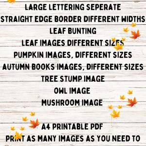 Fall Owl Bulletin Board Printable: Autumn Classroom Decor (A4 PDF) - Etsy
