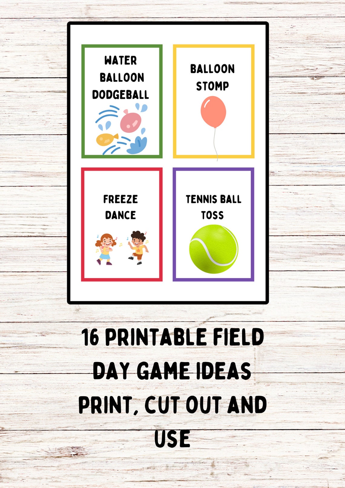 Field Day Games Printable, Field Day Games Ideas, Field Day Printable ...