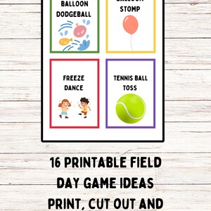 Field Day Games Printable, Field Day Games Ideas, Field Day Printable ...