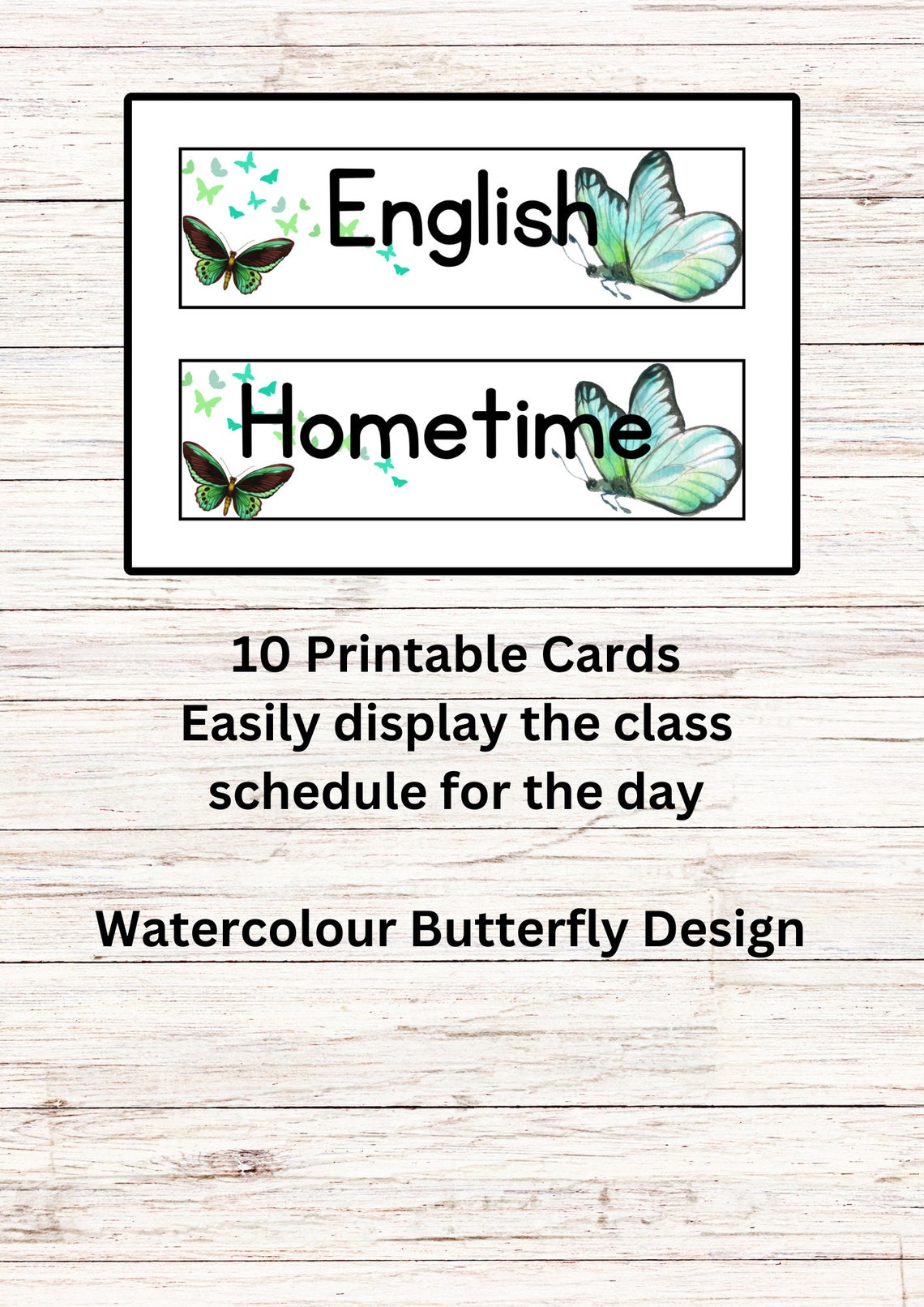 Butterfly Visual Class Schedule, Butterfly Bulletin Board, Visual ...
