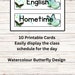 Butterfly Visual Class Schedule: Watercolor Bulletin Board (printable ...