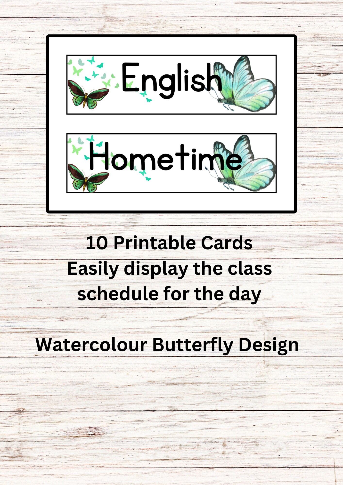 Butterfly Visual Class Schedule, Butterfly Bulletin Board, Visual ...
