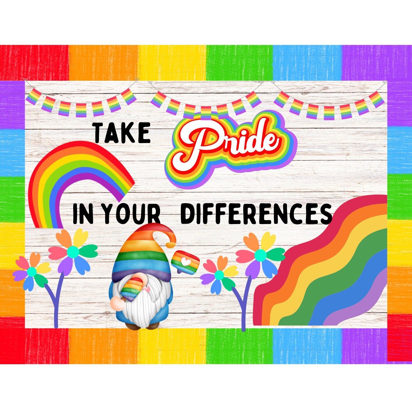 Pride Month Bulletin Board Printable: LGBTQ Inclusive Classroom Decor ...