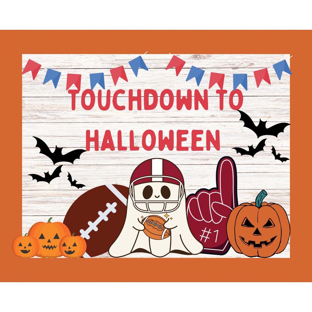 Fall Football Bulletin Board Printable, Halloween Bulletin Board ...