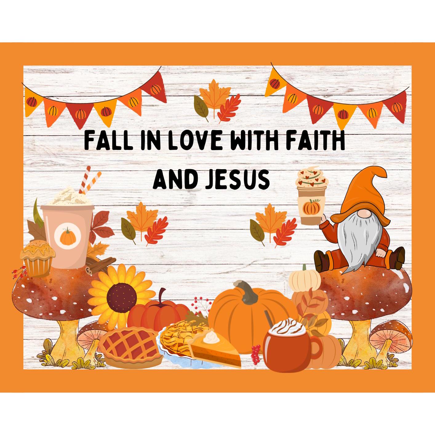 Christian Fall Bulletin Board Printable: Jesus & Mushroom Decor (A4 PDF ...