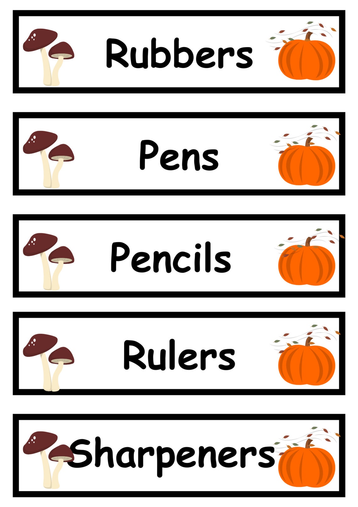 Teacher Trolley Labels Fall Decor Fall Theme Printable - Etsy