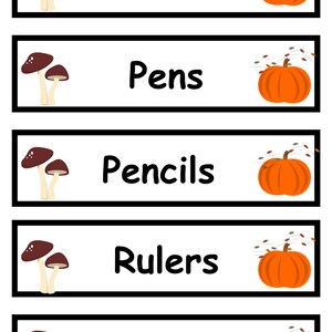 Teacher Trolley Labels, Fall Decor, Fall Theme, Printable Labels ...