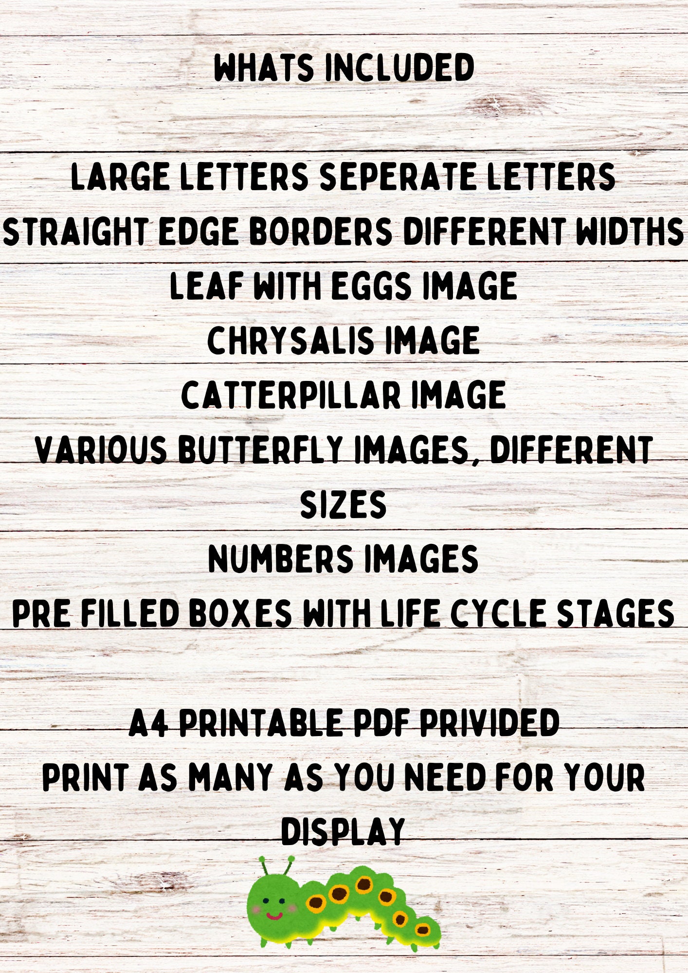Butterfly Life Cycle Bulletin Board Printable: Metamorphosis Chart (A4 ...