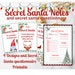 Secret Santa Notes, Secret Santa Questionnaire, Funny Secret Santa ...