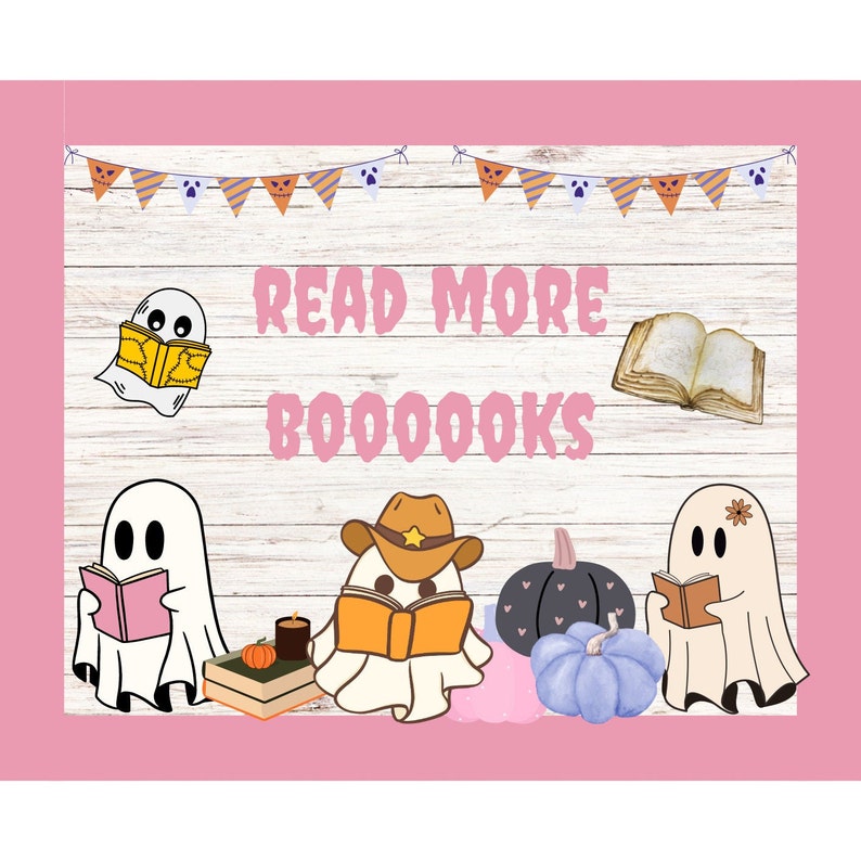 Halloween Bulletin Board Printable, Funny Halloween Bulletin, Library ...